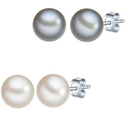 Valero Pearls Ohrringe - Sterling Silber Perlen-Ohrstecker S&uuml;&szlig;wasser-Zuchtp - Gr. unisize - in Mehrfarbig - f&uuml;r Damen