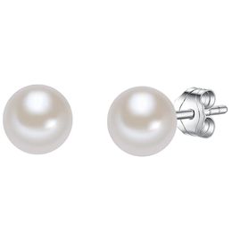 Valero Pearls Ohrringe - Sterling Silber Perlen-Ohrstecker S&uuml;&szlig;wasser-Zuchtp - Gr. unisize - in Wei&szlig; - f&uuml;r Damen