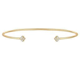 Glanzst&uuml;cke M&uuml;nchen Glanzst&uuml;cke M&uuml;nchen Armband - Sterling Silber Armreif Zirkonia - Gr. ONESIZE - in Gold - f&uuml;r Damen