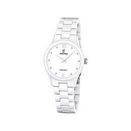 Festina Damen-Armbanduhr Keramik Wei&szlig; | Gr.: onesize