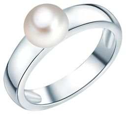 Valero Pearls Ring - Sterling Silber Perlen-Ring S&uuml;&szlig;wasser-Zuchtperle - Gr. 58 - in Silber - f&uuml;r Damen