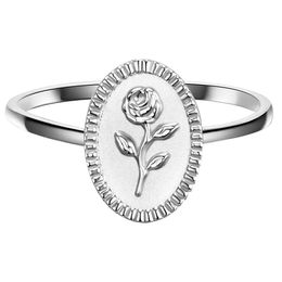 Glanzst&uuml;cke M&uuml;nchen Glanzst&uuml;cke M&uuml;nchen Ring - Sterling Silber Ring Blume - Gr. 58 - in Silber - f&uuml;r Damen