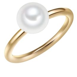 Valero Pearls Ring - Sterling Silber Ring S&uuml;&szlig;wasser-Zuchtperle - Gr. 52 - in Gold - f&uuml;r Damen