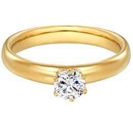 Trilani Ring - Sterling Silber Ring Zirkonia - Gr. 53 - in Gold - f&uuml;r Damen