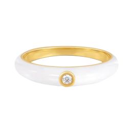 Glanzst&uuml;cke M&uuml;nchen Glanzst&uuml;cke M&uuml;nchen Ring - Sterling Silber Ring Zirkonia - Gr. 48 - in Gold - f&uuml;r Damen