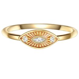 Glanzst&uuml;cke M&uuml;nchen Glanzst&uuml;cke M&uuml;nchen Ring - Sterling Silber Ring Zirkonia - Gr. 50 - in Gold - f&uuml;r Damen
