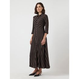 Y.A.S Damen Hemdblusenkleid &raquo;YASSAVANNA LONG SHIRT DRESS&laquo; Sommerkleid, mit 3/4 &Auml;rmel schwarz L, N-Gr