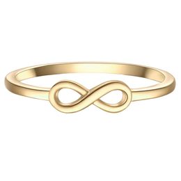 Glanzst&uuml;cke M&uuml;nchen Glanzst&uuml;cke M&uuml;nchen Ring - Sterling Silber Ring Infinity - Gr. 52 - in Gold - f&uuml;r Damen