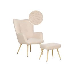 Beliani 2-tlg Sessel VEJLE in Beige/Braun | Gr.: onesize