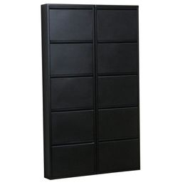 ebuy24 Schuhschrank Pisa Schwarz 100 x 16 cm | Gr.: onesize