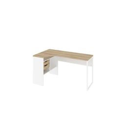 ebuy24 Schreibtisch Plus Wei&szlig; 145 x 81 cm | Gr.: onesize