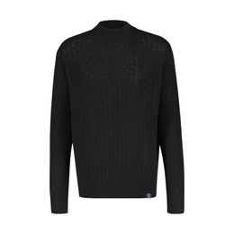 Lerros Herren Lerros Strickpullover &raquo;Cable-Strickpullover mit Turtleneck&laquo; schwarz XL
