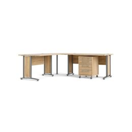 ebuy24 Schreibtisch Prisme Eiche Dekor 230 x 200 cm | Gr.: onesize