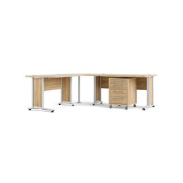 ebuy24 Schreibtisch Prisme Eiche Dekor 230 x 200 cm | Gr.: onesize