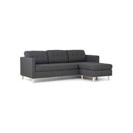 ebuy24 Ecksofa Marino Dunkelgrau 219 x 151 cm | Gr.: onesize