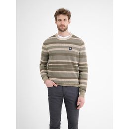 Lerros Herren Lerros Strickpullover &raquo;Gestreifter Strickpullover&laquo; beige XXL