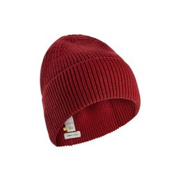 Camel Active Beanie aus einem Baumwoll-Kaschmir Mix in Bernsteinrot | Gr.: onesize