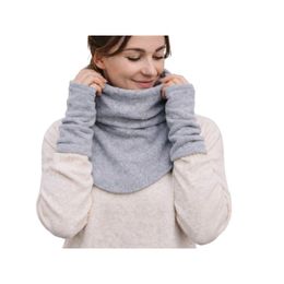 Hoppediz Tragezubeh&ouml;r Fleece Schalkragen und Stulpen in stone | Gr.: onesize