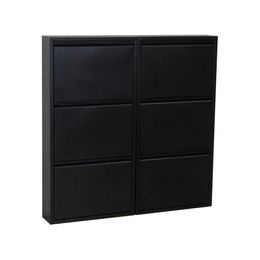 ebuy24 Schuhschrank Pisa Schwarz 100 x 16 cm | Gr.: onesize