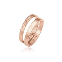 Elli Ring 925 Sterling Silber Ring Set in Rosegold | Gr.: 56