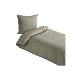 Traumschlaf Bettw&auml;sche Pure in taupe | Gr.: 155 x 220 + 80 x 80 cm