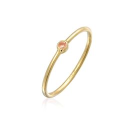 Elli Ring 375 Gelbgold in Pink | Gr.: 56