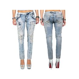 Cipo & Baxx Cipo & Baxx Damen Slim Fit Jeans Stonewashed in | Gr.: W31/L32