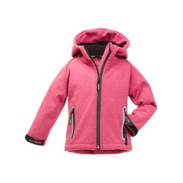 BMS Softshelljacke f&uuml;r Kinder mit Strickoptik in rot | Gr.: 134
