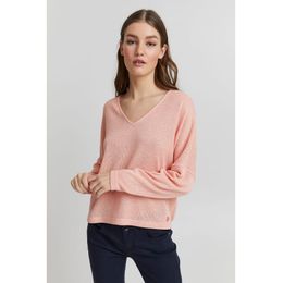 oxmo V-Ausschnitt-Pullover OXKatla in Rosa | Gr.: XL