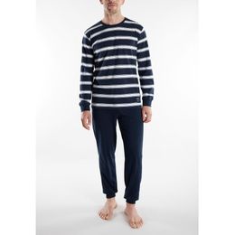 Tom Tailor Pyjama Orlando in blau-mittel-Ringel | Gr.: 48