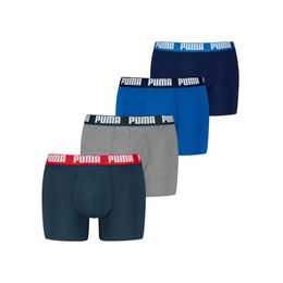 Puma Boxershort 4er Pack in Blau/Grau | Gr.: S