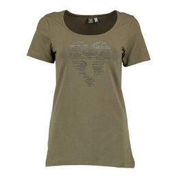 OS-Trachten T-Shirt Yomaru in khaki/schlamm | Gr.: XXL