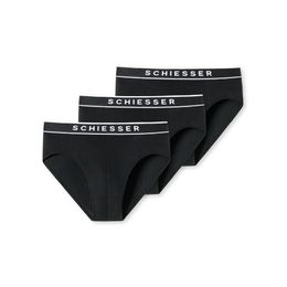 Schiesser Slip 3er Pack in Schwarz | Gr.: L