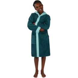 Normani Frottee Kinderbademantel aus Bio-Baumwolle in Blau | Gr.: 134/140