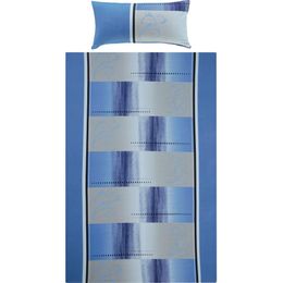 Erwin M&uuml;ller Erwin M&uuml;ller Single-Jersey Bettw&auml;sche in blau | Gr.: 135x220 cm (40x80 cm)