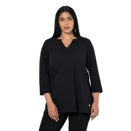 Ulla Popken Shirt in schwarz | Gr.: 54-56