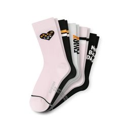 Schiesser Socken 5er Pack in Rosa/Schwarz/Wei&szlig; | Gr.: 31-34