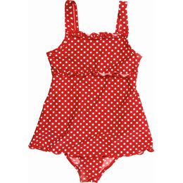 Playshoes UV-Schutz Badeanzug mit Rock Punkte in Rot | Gr.: 134/140