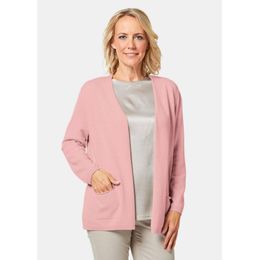 GOLDNER Cardigan in langer offener Form in puder | Gr.: 50