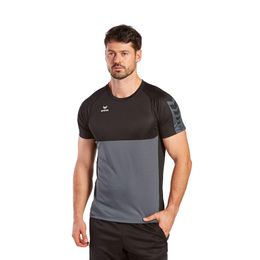 Erima Herren Six Wings T-Shirt in slate grey/schwarz | Gr.: L