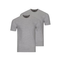 Ragman Unterhemd / Shirt Kurzarm Basic in Grau-melange | Gr.: L