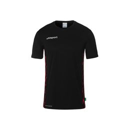 Uhlsport Trainings-T-Shirt Progressive 28 Poly in schwarz/rot | Gr.: 140