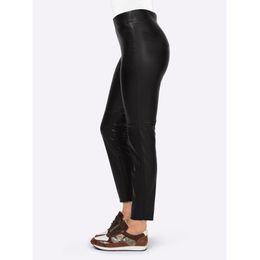 Heine Lederimitat-Leggings in schwarz | Gr.: 36