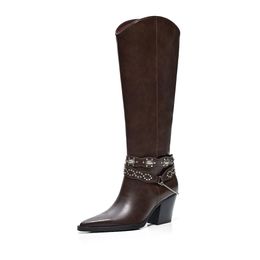 Bershka Cowboy Boots female Brown size 37