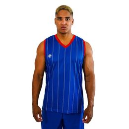 Stark Soul&reg; Stark Soul Sport Shirt "Pinstripes" &Auml;rmeloses Tank Top in blau | Gr.: M