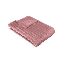 Erwin M&uuml;ller Erwin M&uuml;ller Fleece, Microfaser Wohndecke Aosta in rosenholz | Gr.: 150-x-200-cm