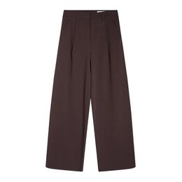 Bershka Pleat-Front Pants female Brown size 42