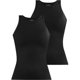 Janice 2 x Damen Top hochgeschlossen Nauta in Schwarz | Gr.: M/L