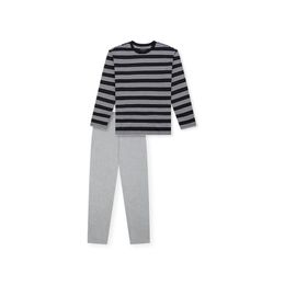 Schiesser Pyjama in Schwarz/Grau | Gr.: 140