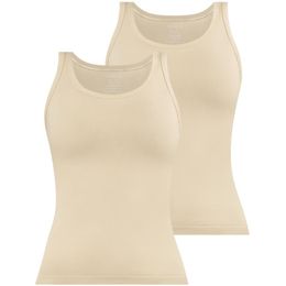 Janice 2 x Damen Top Nazca in Beige | Gr.: M/L